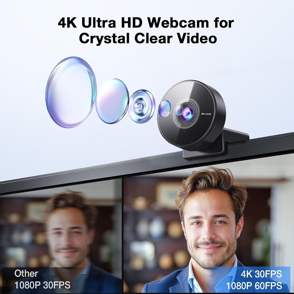 EMEET 4K UHD Streaming Webcam C950 PDAF Auto Focus & Light Correction ...