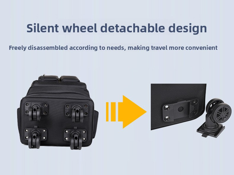 Multi functional Rolling Backpack 360 Degree Wheels Large Capacity ...