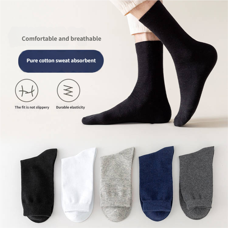 6/12-Pack Men's Socks for Business & Work - Classic Solid Color Formal ...