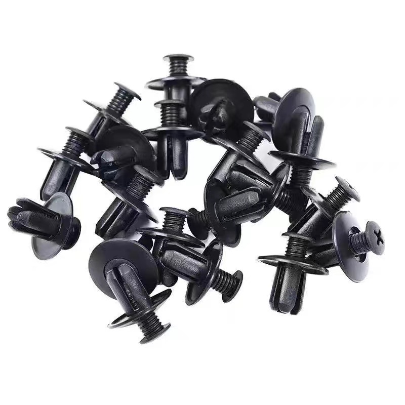 Plastic rivets for car bumpers, screw fasteners, fenders, black rivets ...