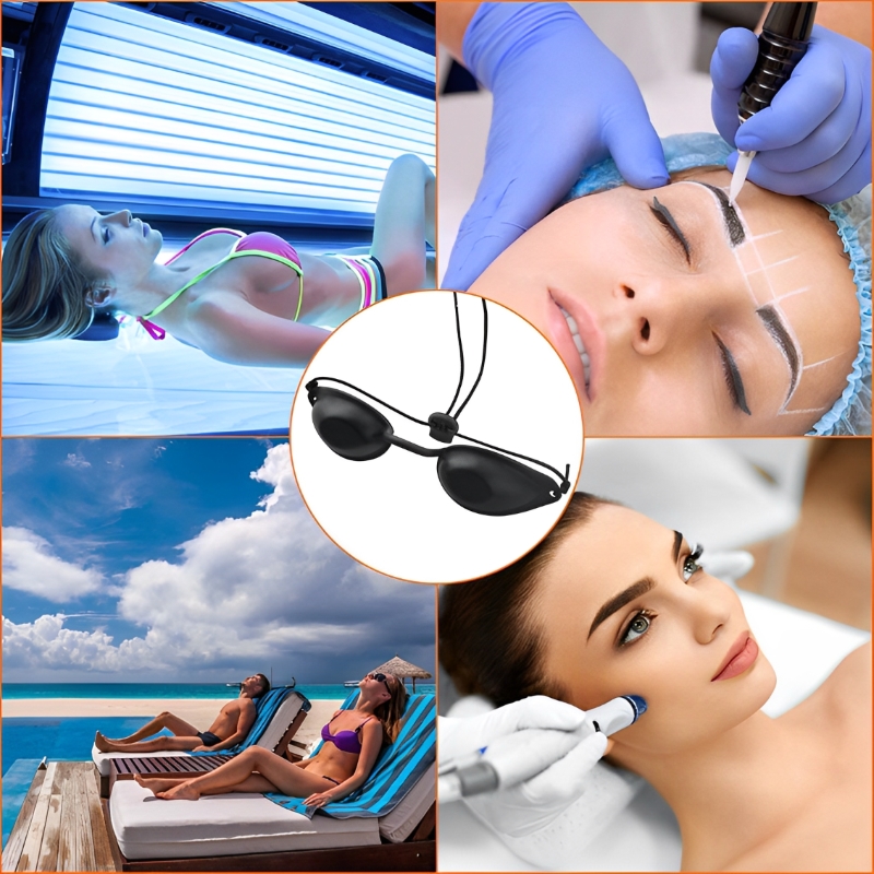 Hydrating Silicone Sleep Goggles, Black, Adjustable & Reusable Dry Eye ...