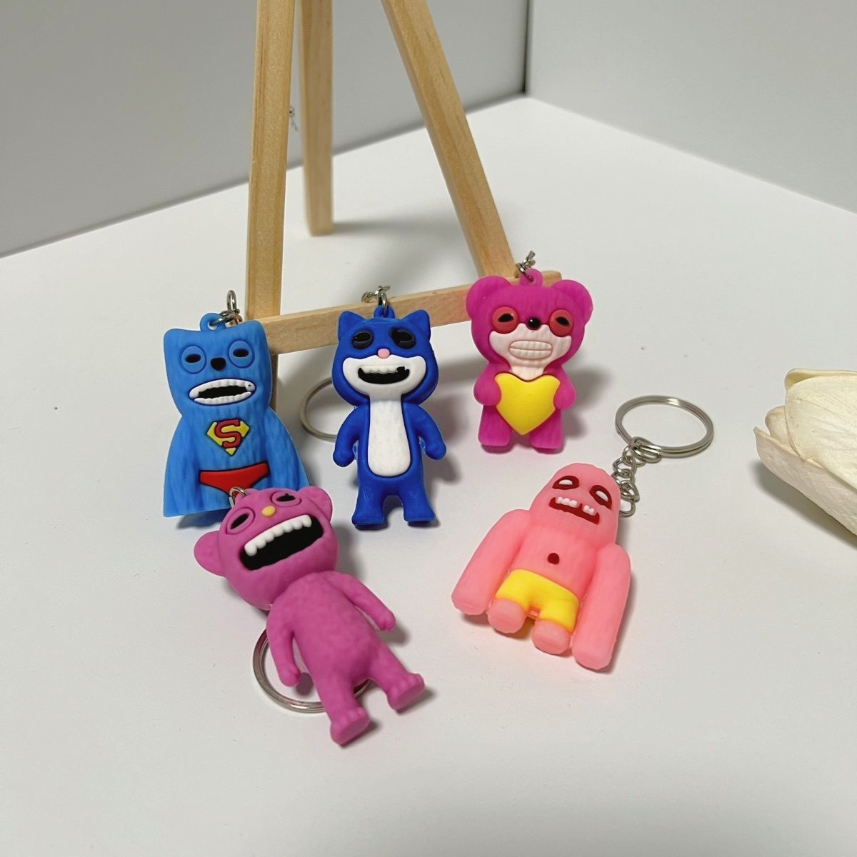 24Pcs Fuggler Keychain Blind Box mini funny ugly tooth monster key ring ...