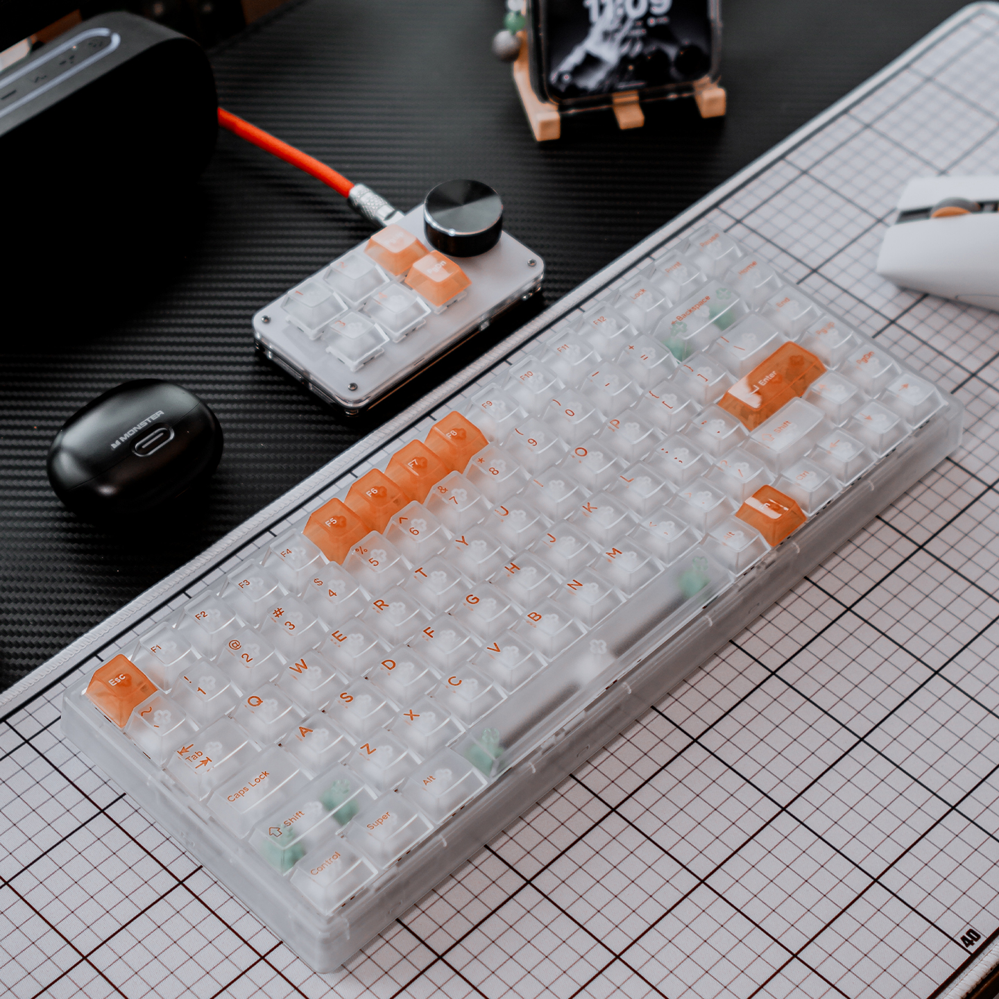 Yongqiu Multicolor Fog Transparent Keycaps with Numberpad Cherry ...