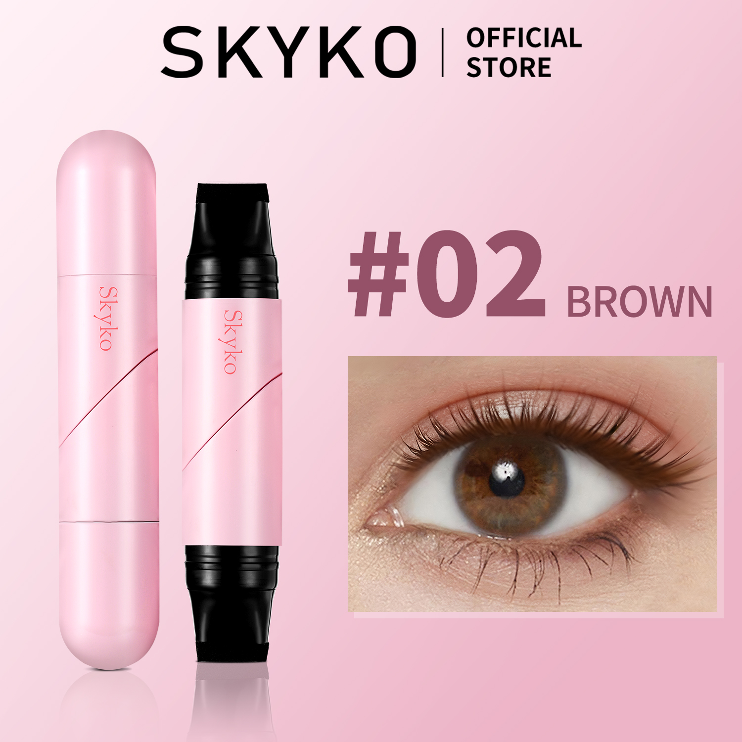 SKYKO 2pcs With Mascara & Dual-end Eyeliner Pen Set Waterpoof ...