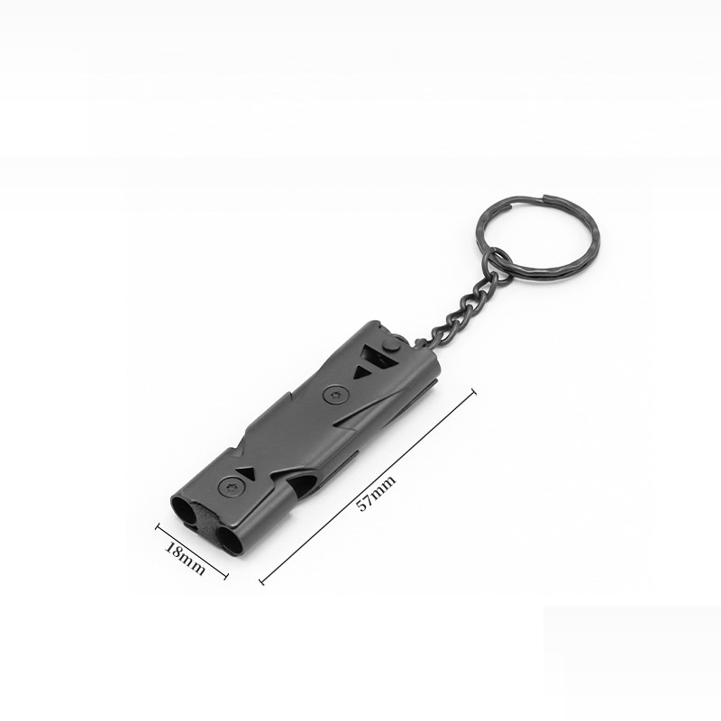 Double-tube Sonic Survival Whistle Outdoor Rescue Whistle Stainless ...