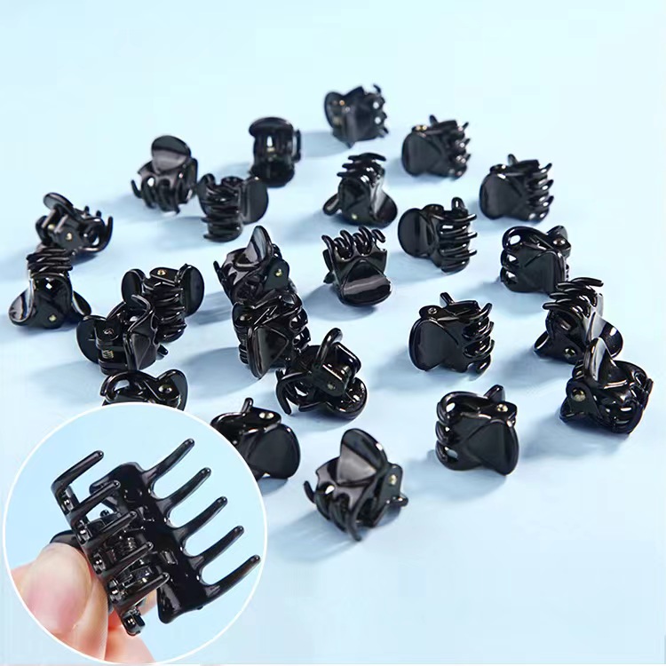 20pcs Mini Hair Clips Black Side Bangs Barrettes for Women Girls ...