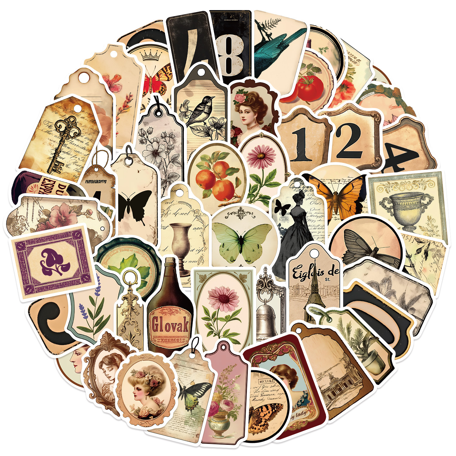 50Pcs Fading Retro Graffiti Stickers - Waterproof Decor for Suitcases ...