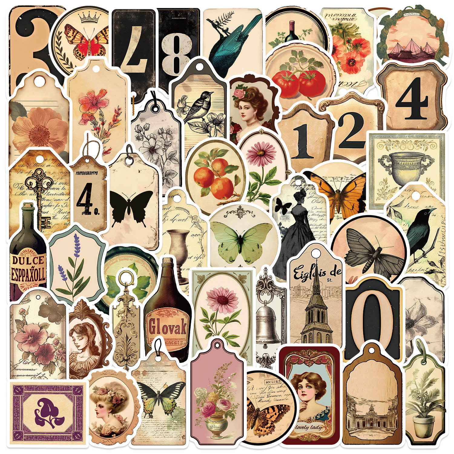 50Pcs Fading Retro Graffiti Stickers - Waterproof Decor for Suitcases ...