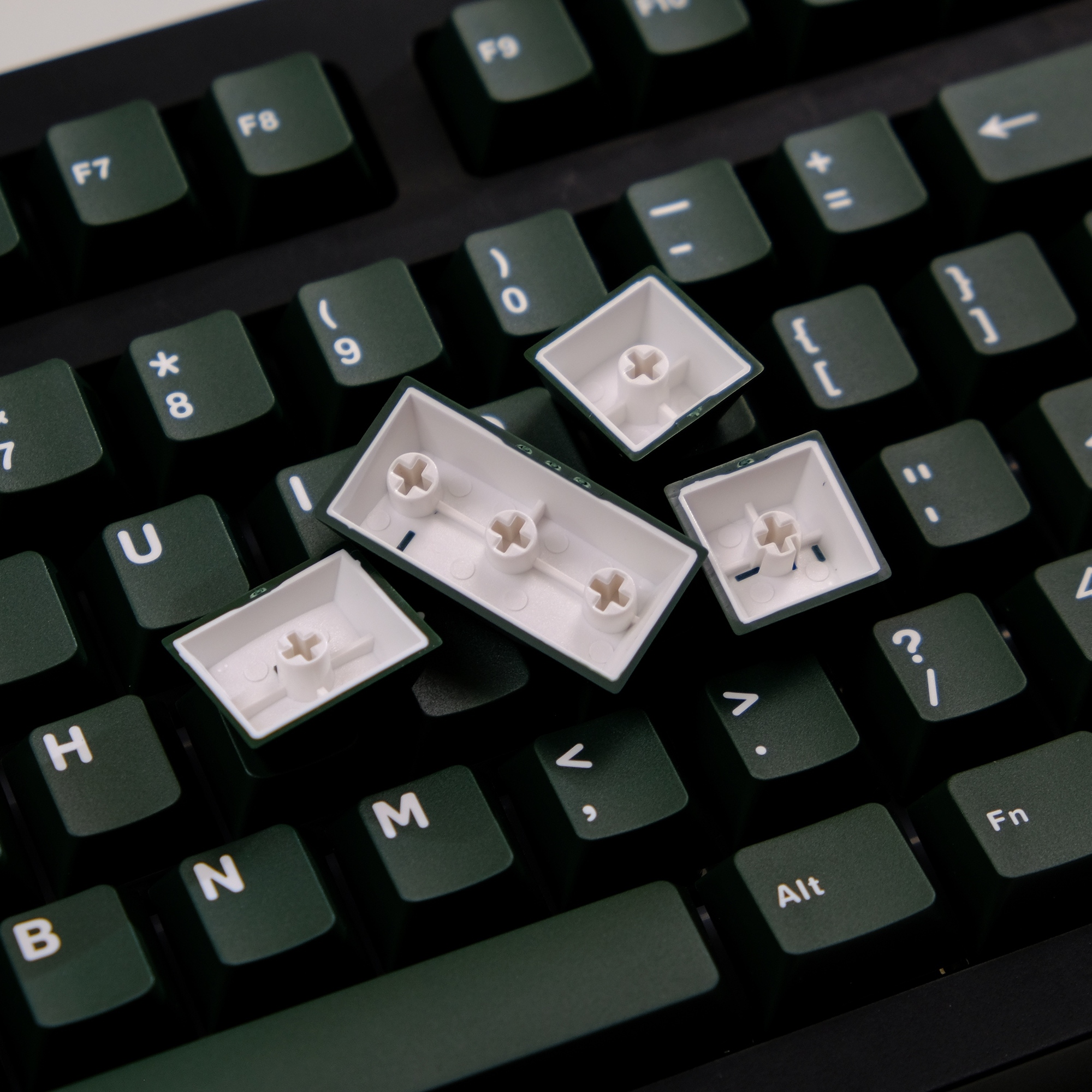 121 Keys Emerald Double Shot ABS Keycaps Cherry Profile Key cap for ...