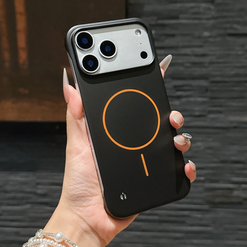Borderless thin magnetic phone case suitable for iPhone 16pro matte ...