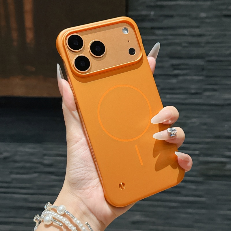 Borderless thin magnetic phone case suitable for iPhone 16pro matte ...