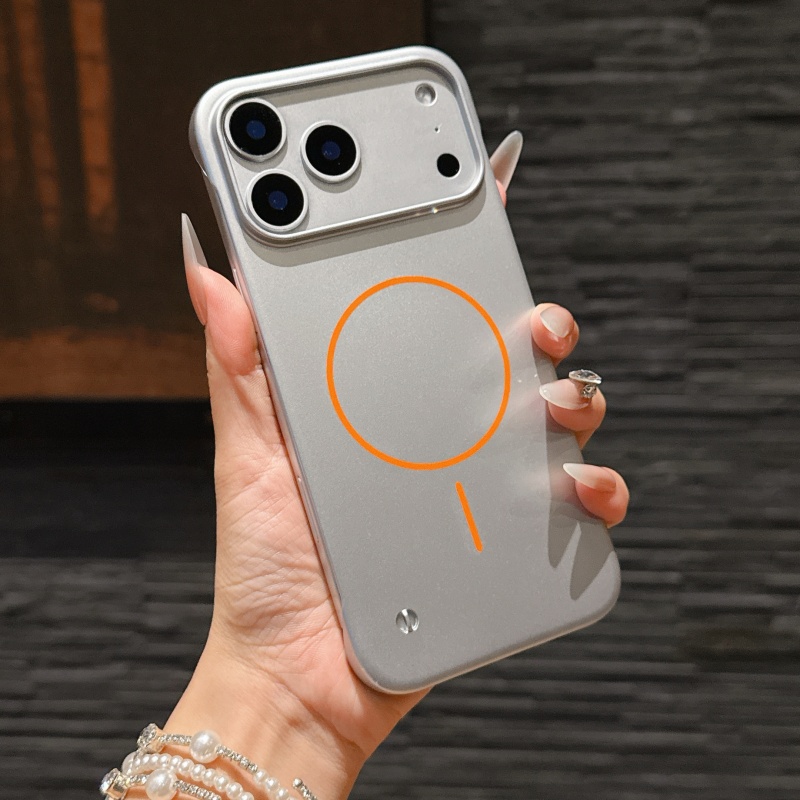 Borderless thin magnetic phone case suitable for iPhone 16pro matte ...