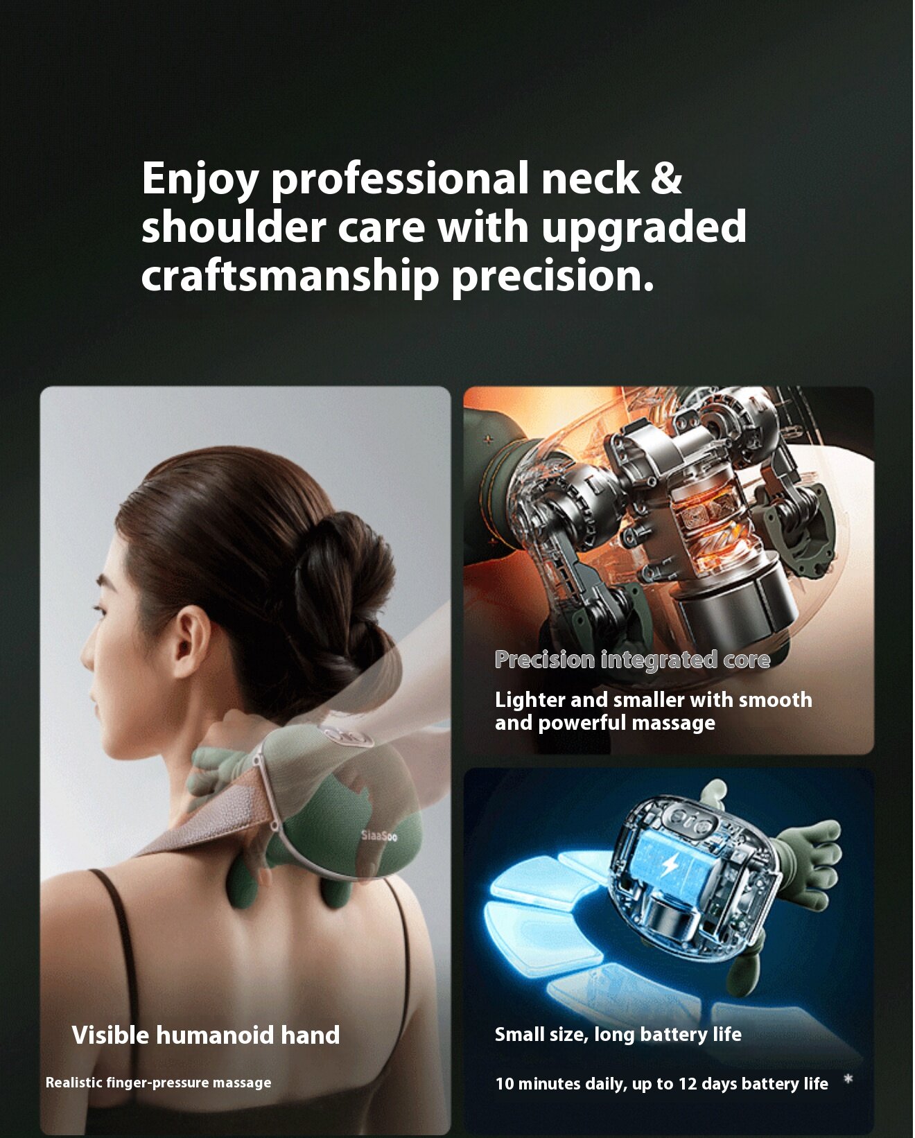 Siaasoo N7 Master Hand Shoulder Neck Massage Device Cervical Massager ...