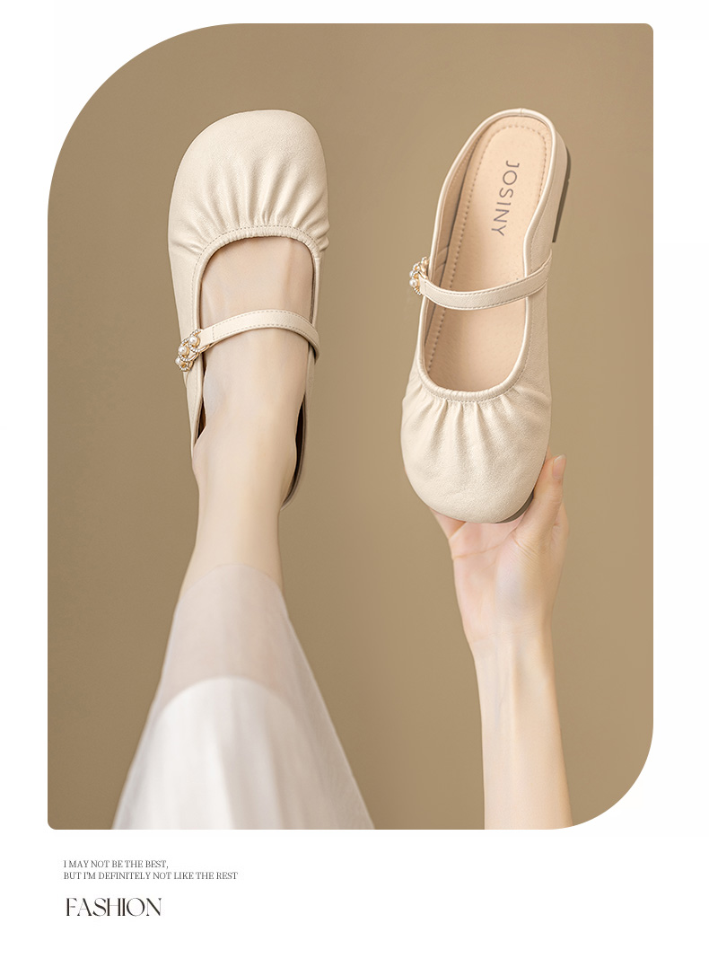 JOSINY Women's Comfortable Soft Shoes Baotou Half Slippers | Shopee ...