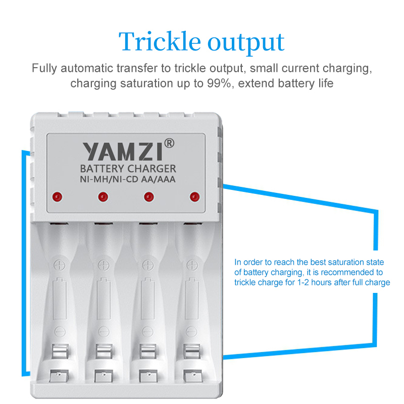 YAMZI 1.2V NI-MH / NI-CD Rechargeable Battery Fast Charger Black OR ...