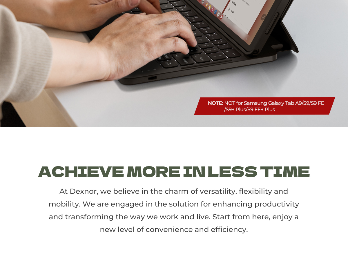 Dexnor for Samsung Galaxy Tab A9+ Plus Case with Keyboard, Ultra-Light ...