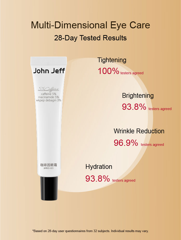 John Jeff Caffeine Eye Cream Moisturizing Anti-Wrinkle Brightening ...