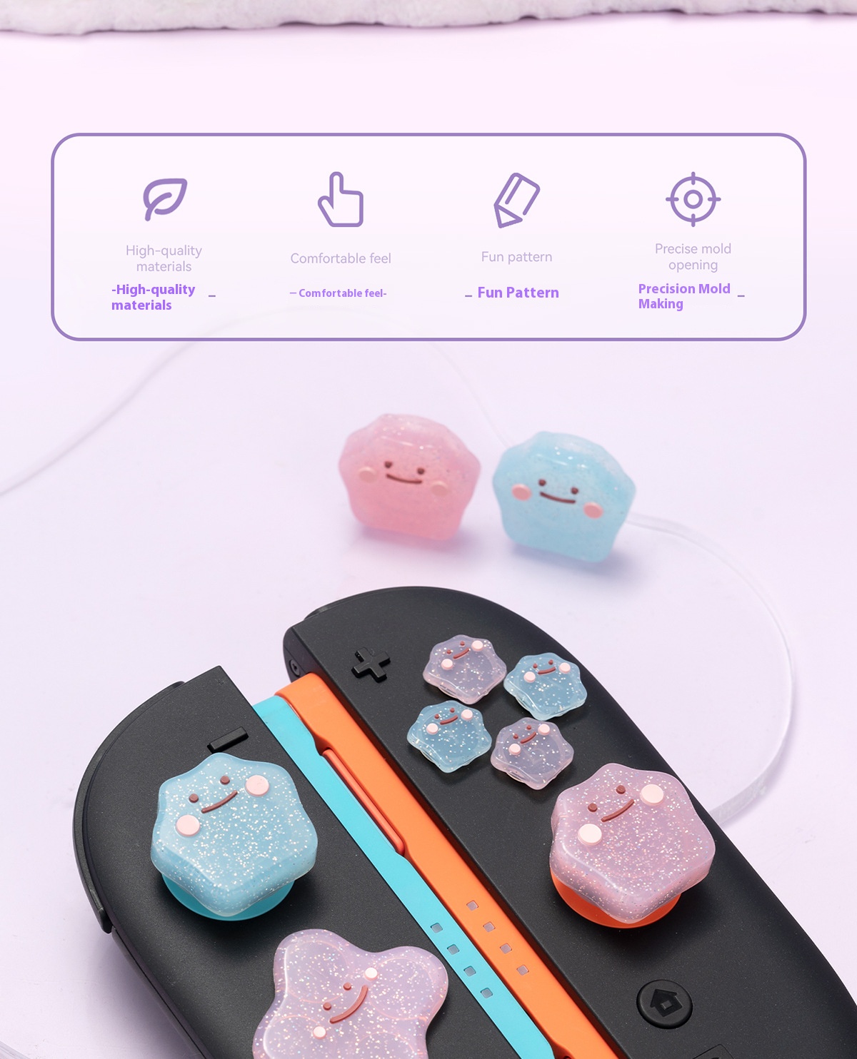 Button Caps Silicone Thumb Grips Set for Nintendo Switch/OLED/Switch 2 ...
