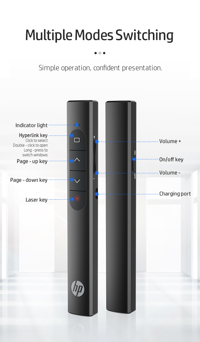 HP SS10/SS26 Laser Presenter | Presenter Pen | 10m Range Infrared Light ...