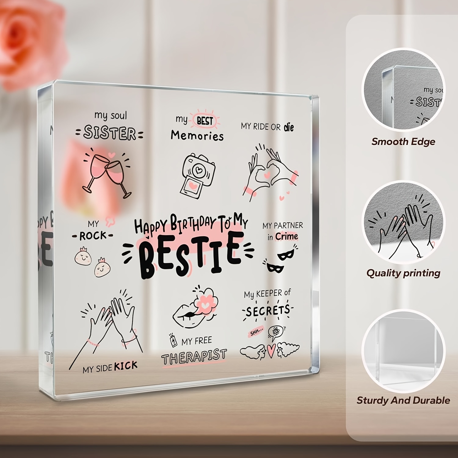 Bestie Gifts For Women Friend Friendship Birthday BFF Soul Sister Work ...