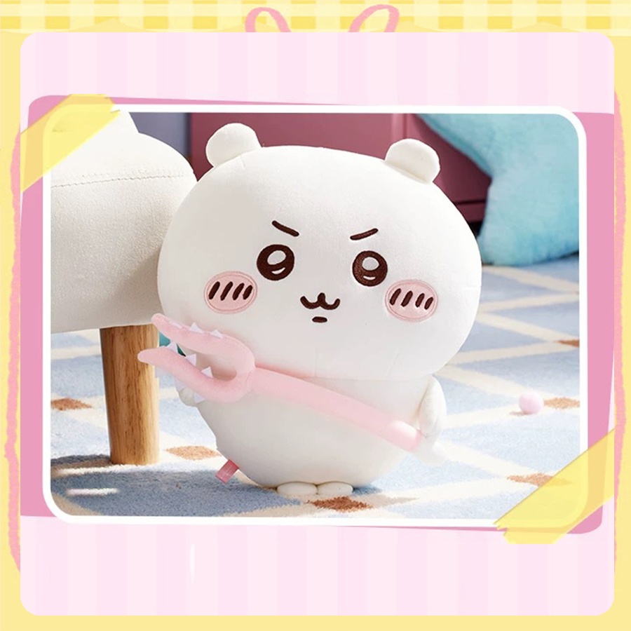 MINISO Chiikawa Series - Cute Chiikawa Standing Plush Doll with Weapon ...