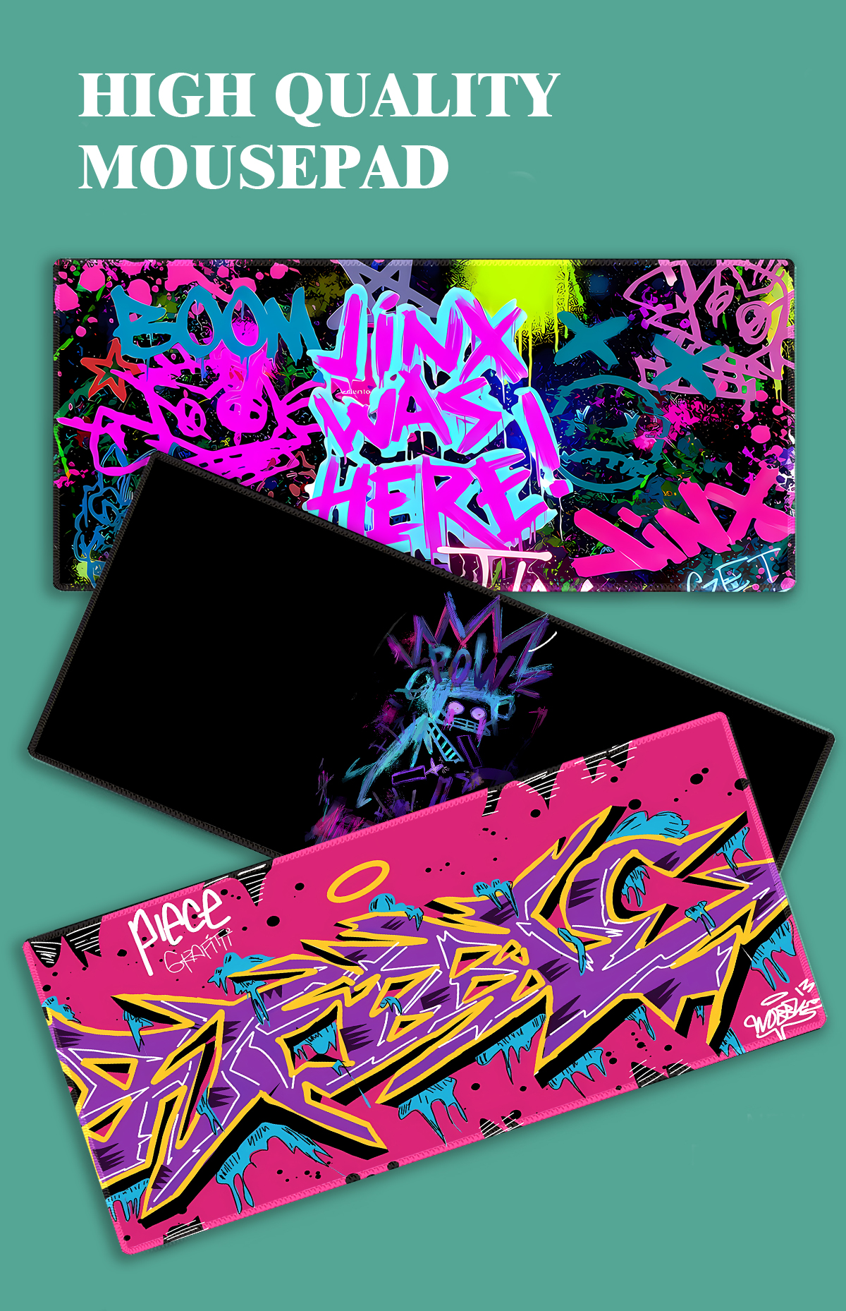 Graffiti art Mousepad | Jinx Extended Large Gaming Mouse pad | Shopee ...