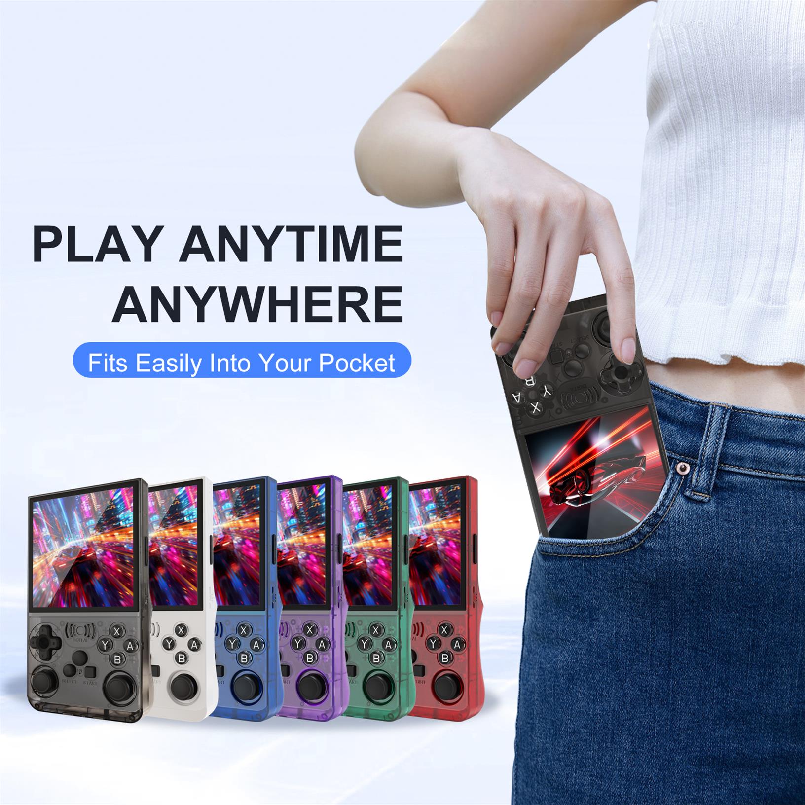 ANS13 Retro Handheld Video Game Console 15000+ Games Built-in Linux 4.0 ...