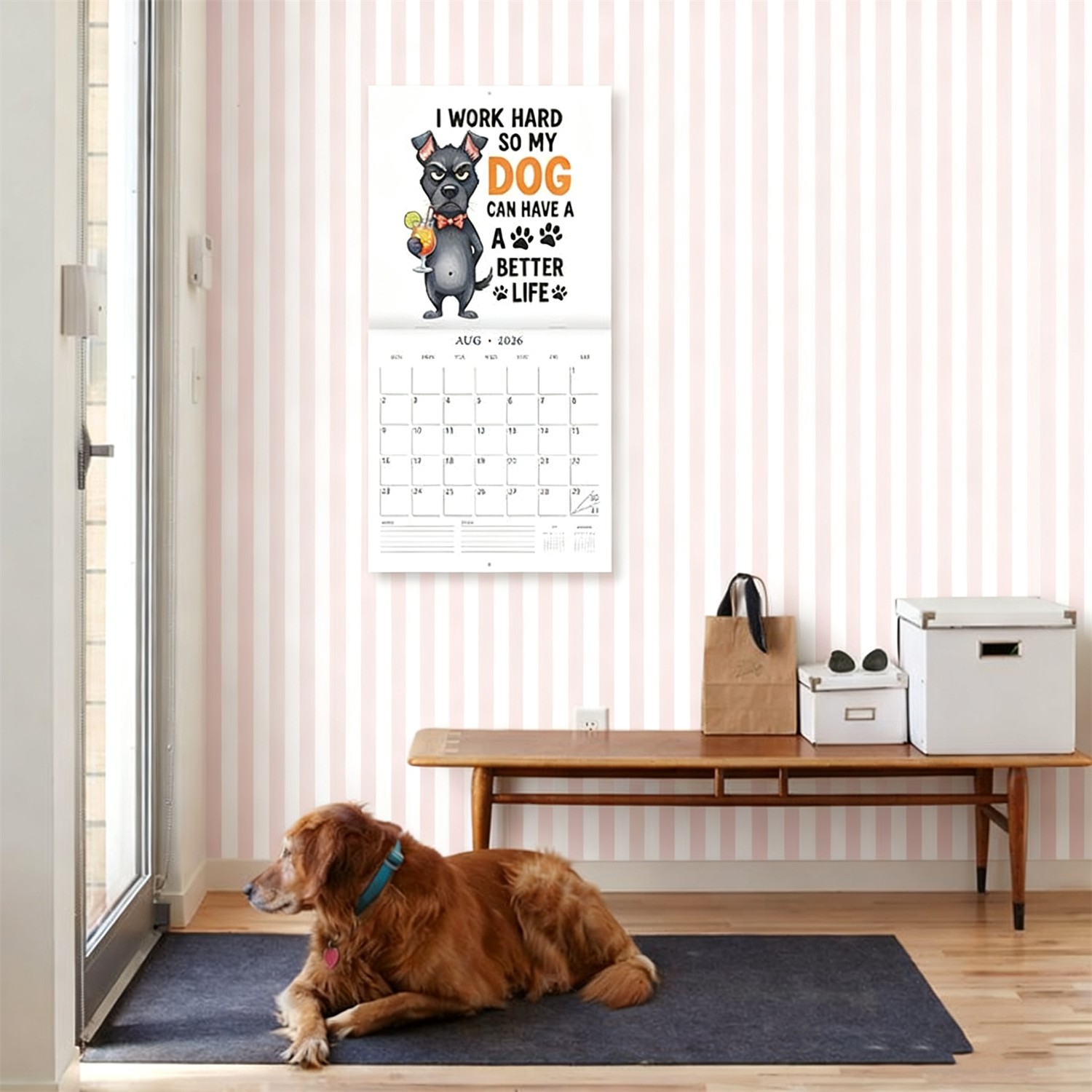 Natural Animal Art Calendar 2026: Sarcastic Dog Calendar - Home Wall ...