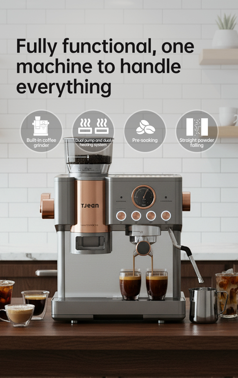 TJean Espresso Semi-automatic Coffee Machine ULKA Pump CoffeeMaster X1 ...