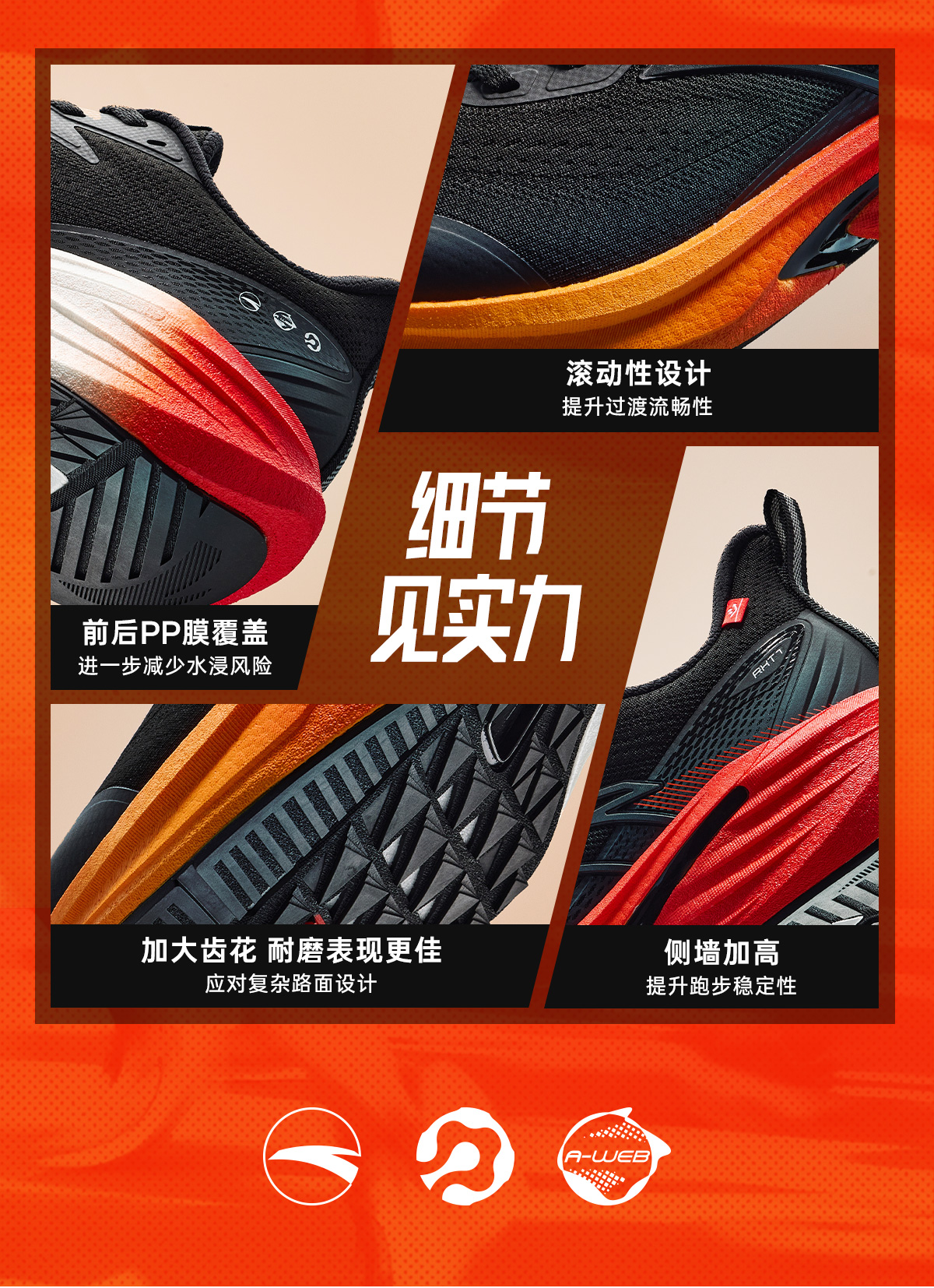 ANTA Men Rocket 7 Running Shoes Cushioning Rebound Shock Absorption ...