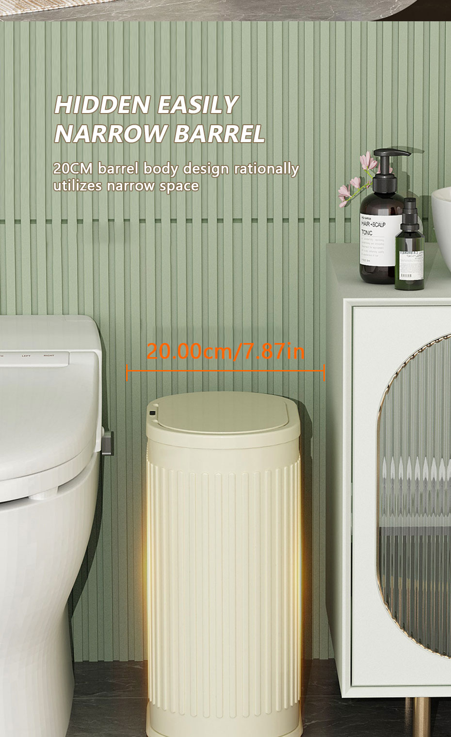 12L Smart Sensor Dustbin Automatic Open Dustbin Stainless Steel Tong ...
