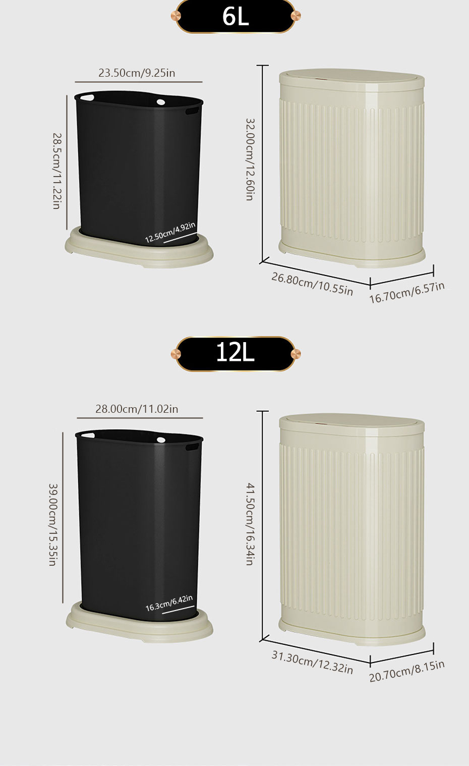12L Smart Sensor Dustbin Automatic Open Dustbin Stainless Steel Tong ...