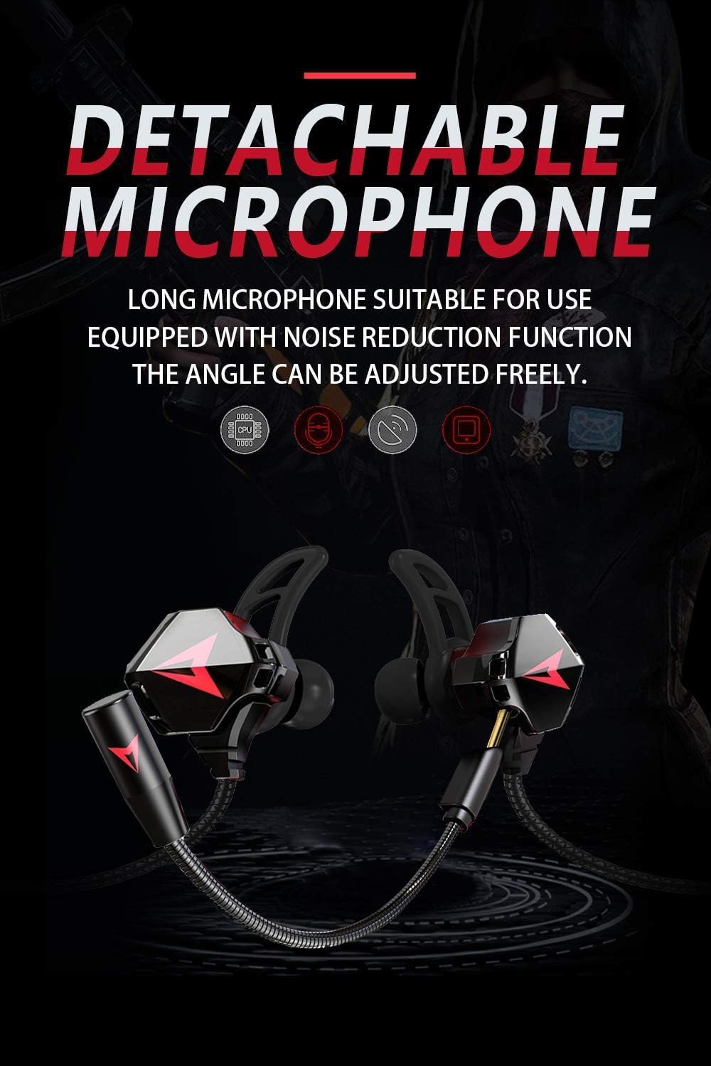 SPRISE G5 Wired Earphone Gaming With Pluggable Mic Bass Noise Cancel ...