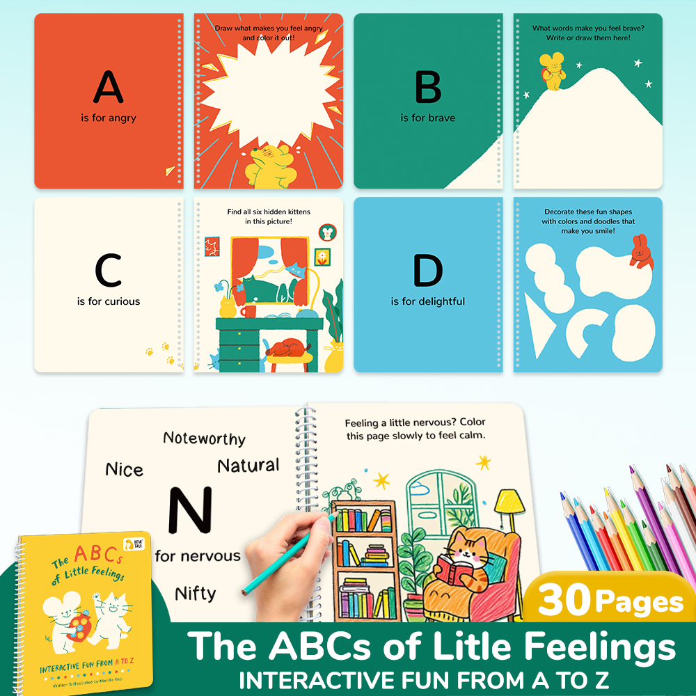 BEAR TALE Kids ABCs of Emotions Interactive Book The ABCs of Little ...