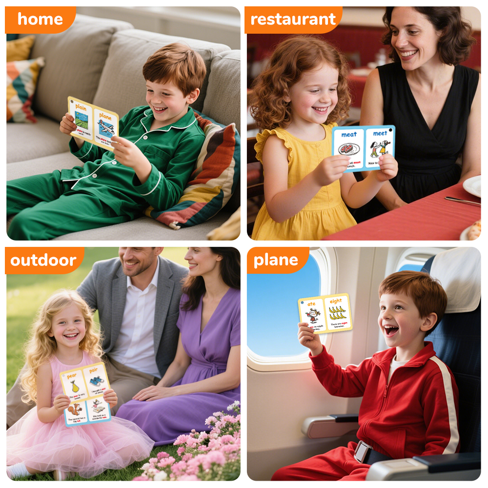 BEAR TALE Kids Homophones Learning Cards English Vocabulary Flashcards ...