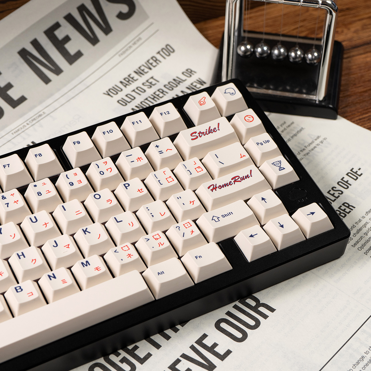 Baseball Theme Keycaps Japanese root Off-white PBT Cherry Profile ...