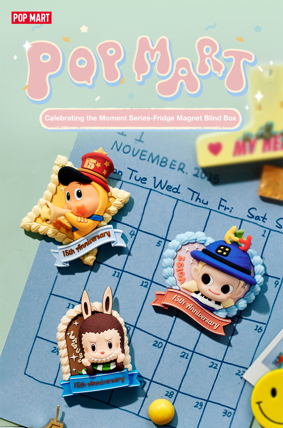 POP MART Celebrating the Moment Series-Fridge Magnet Blind Box (Whole ...