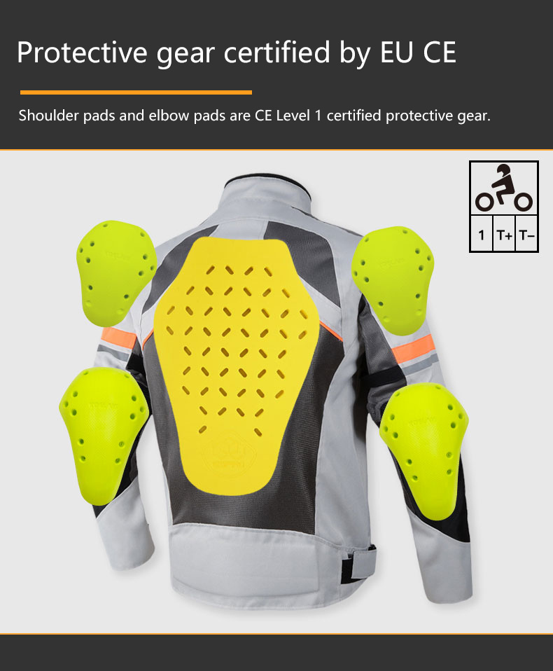 Summer Motorcycle Jackets Men Mesh Breathable Body Armor With Back ...