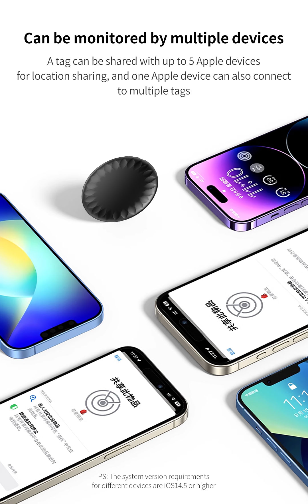 4 PCS Smart Tag Smart Locator Anti Lost Bluetooth Finder tracker ...