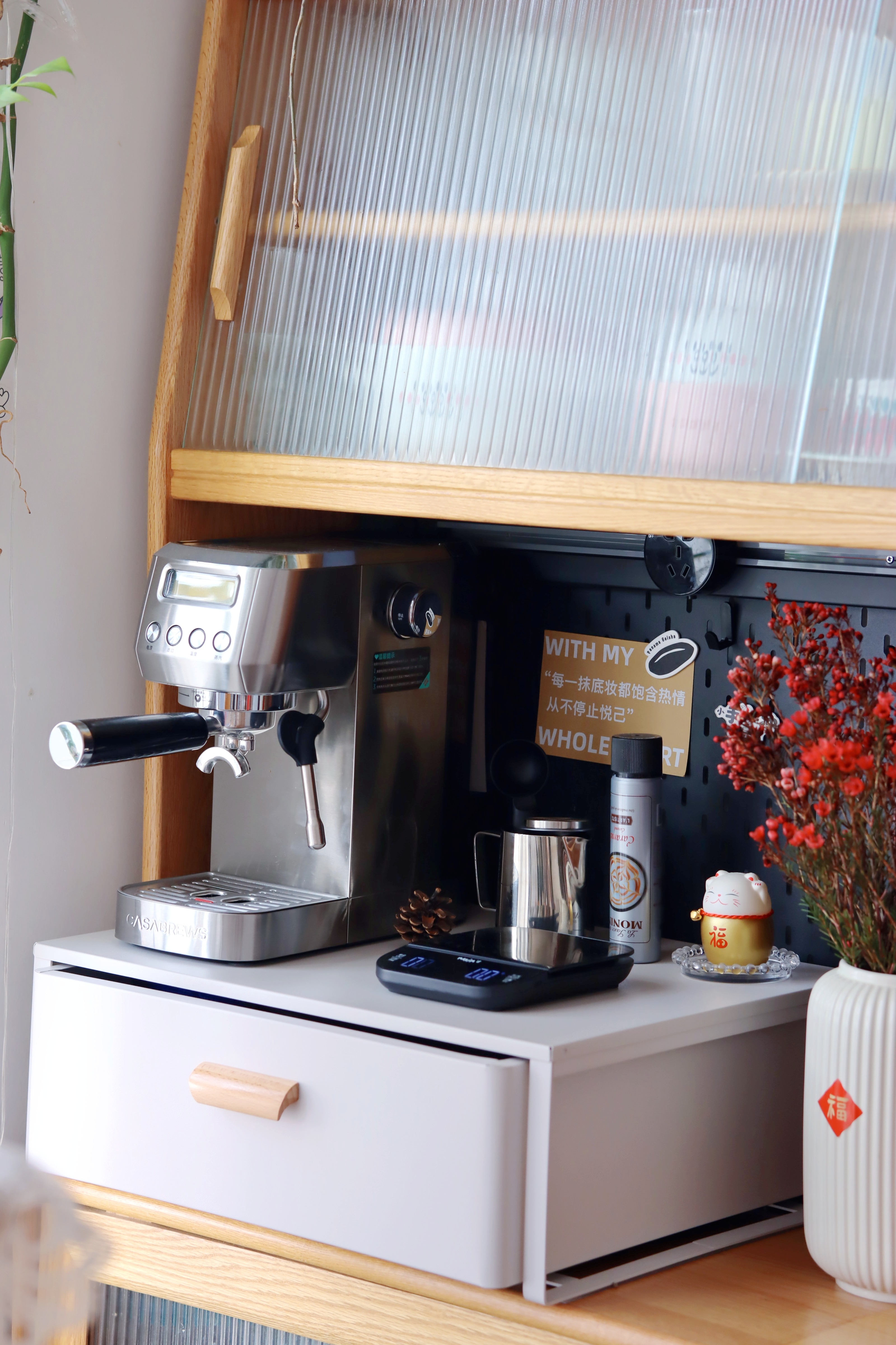 LivinEase Coffee Machine Rack Pull Out Storage Organizer With Metal ...