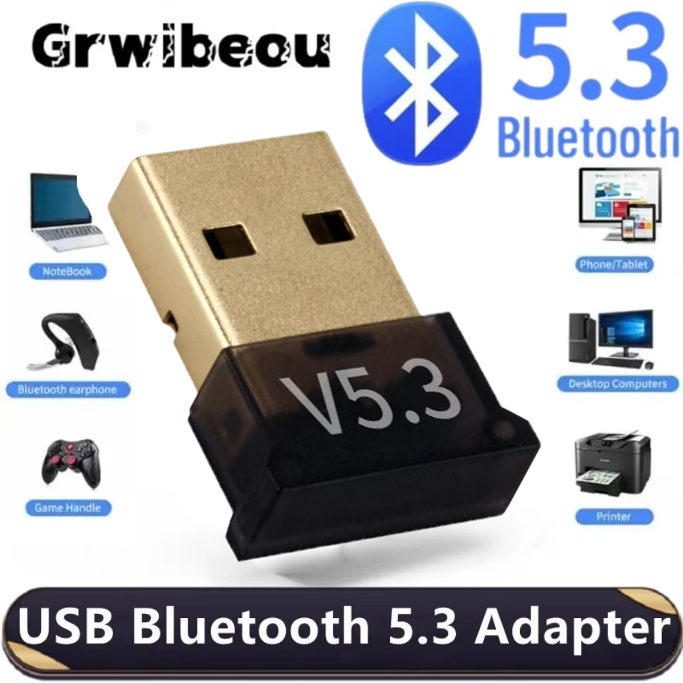 USB Bluetooth 5.3 adapter for laptop audio computer wireless ...