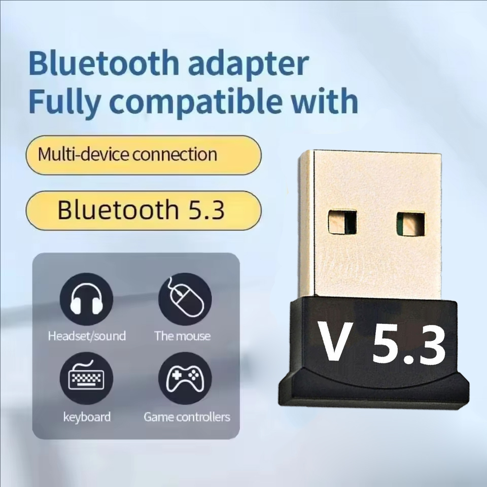 USB Bluetooth 5.3 adapter for laptop audio computer wireless ...