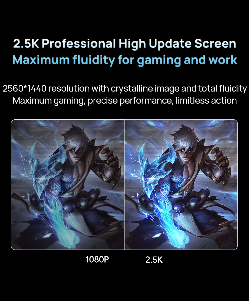 ARZOPA 16.1'' 180Hz Portable Monitor-Z3FC Gray, 107% sRGB 2.5K ...