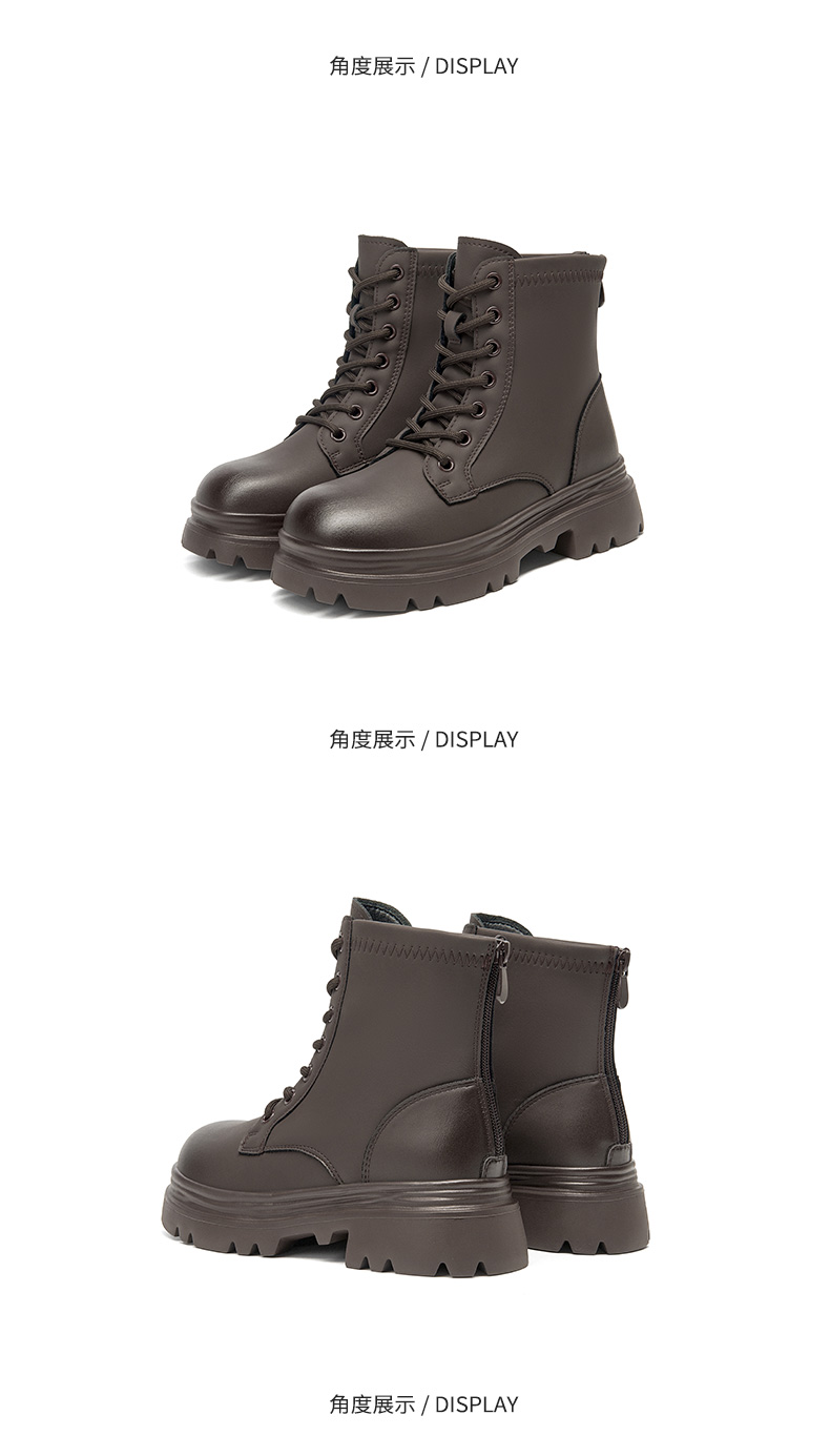DUSTO Short Fashion Boots -with Shoelaces, Anti-Slip & Comfortable ...