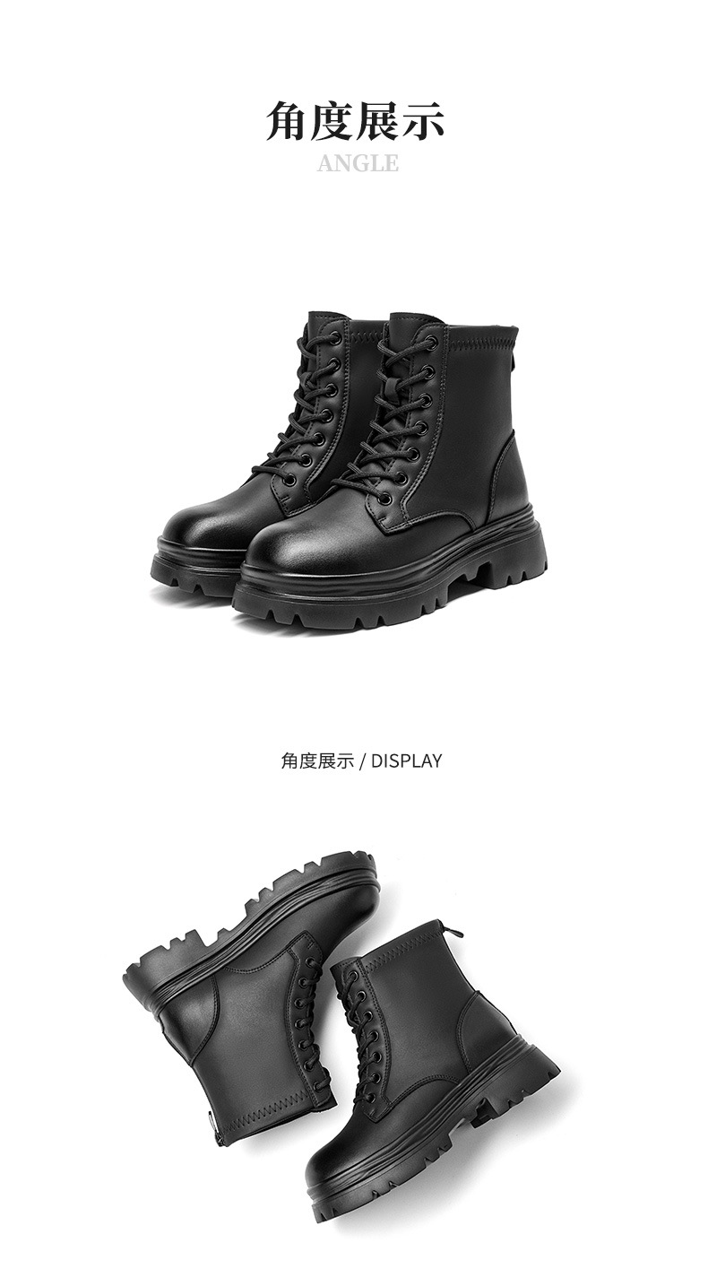 DUSTO Short Fashion Boots -with Shoelaces, Anti-Slip & Comfortable ...