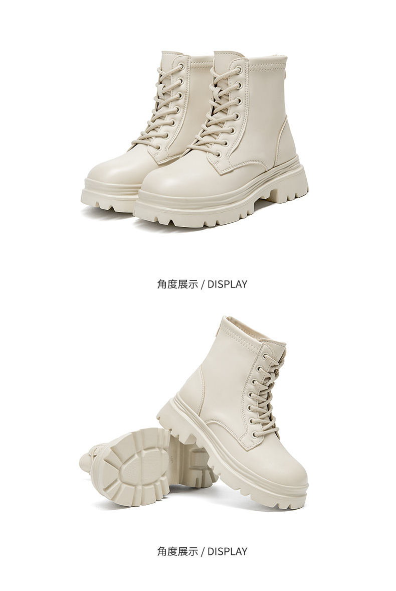 DUSTO Short Fashion Boots -with Shoelaces, Anti-Slip & Comfortable ...