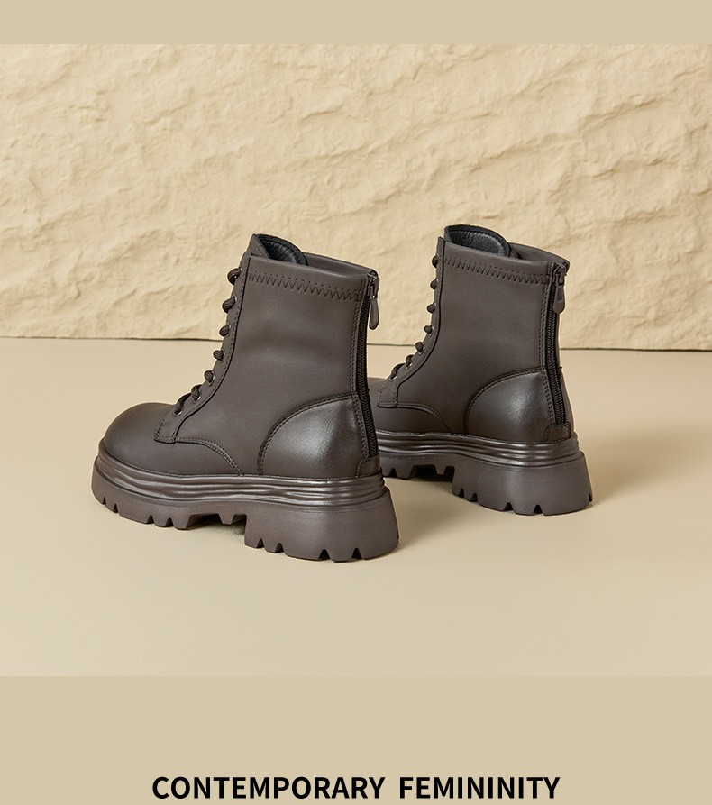 DUSTO Short Fashion Boots -with Shoelaces, Anti-Slip & Comfortable ...
