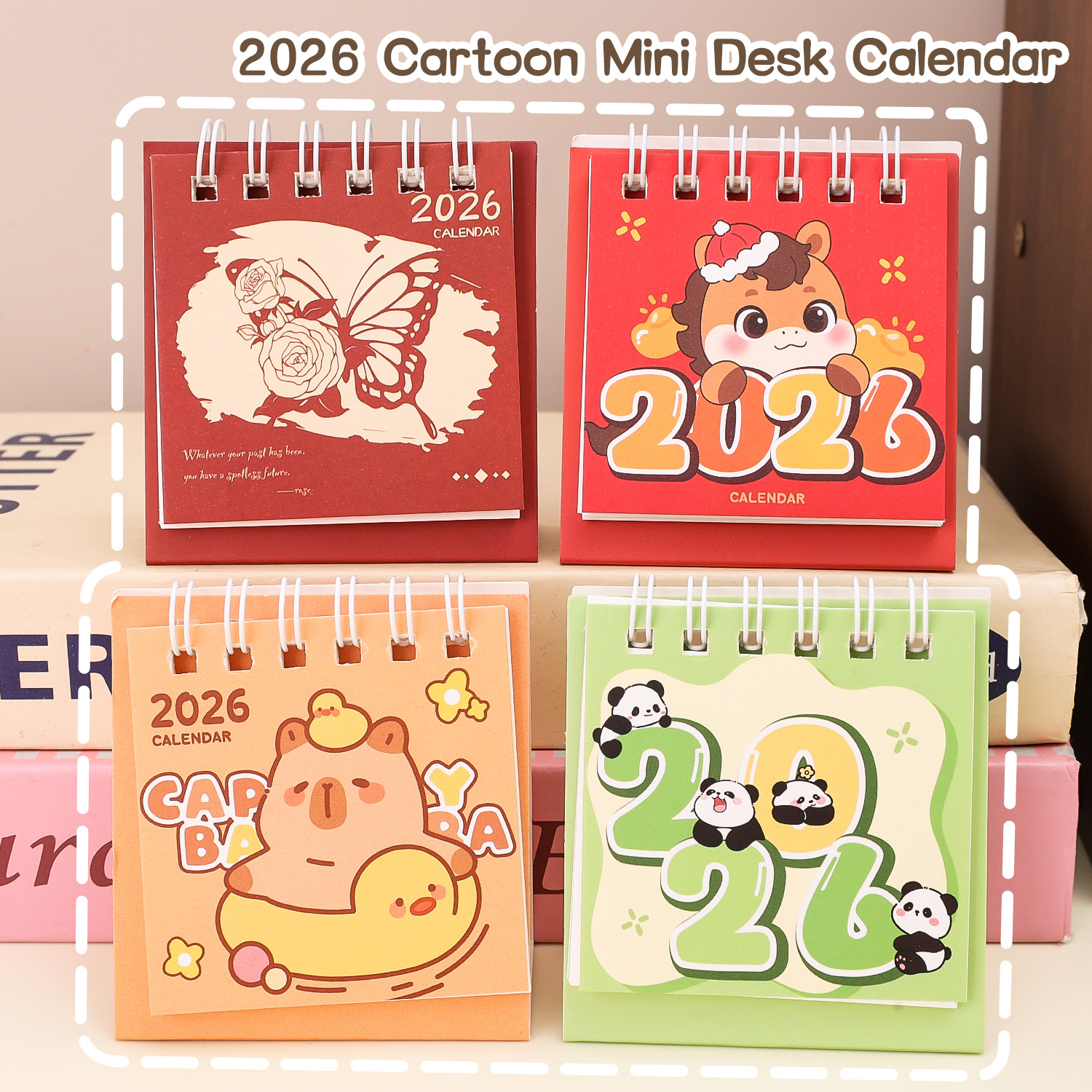 2026 Mini Vertical Desk Calendar - Standing Coil Student Graffiti ...