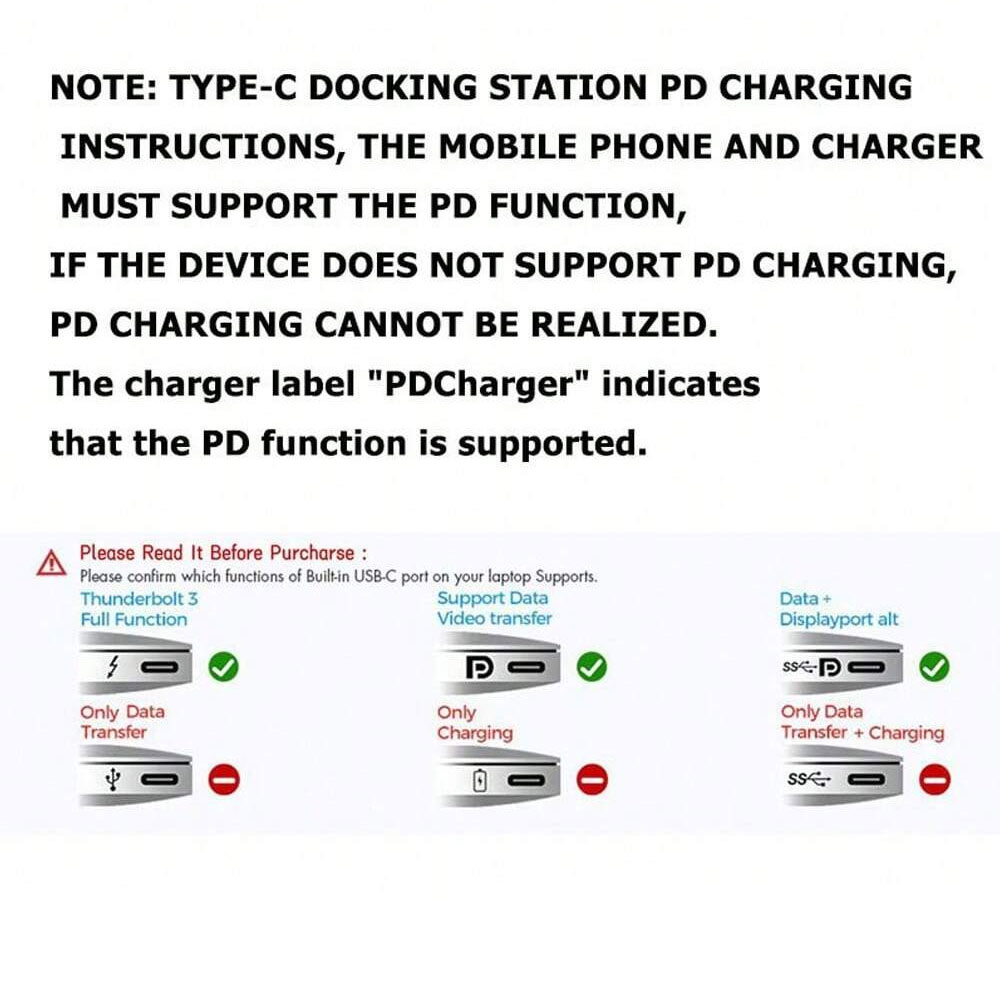 Type C Adapter USB HUB To HDMI VGA 4in1 4K 60HZ USB3.0 Multiport ...