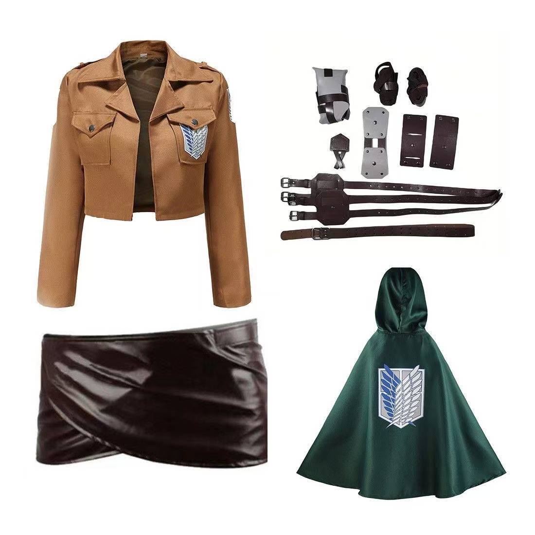 🇲🇾Ready Stock🇲🇾 Attack on Titan Survey Corps Cosplay Costume Levi ...